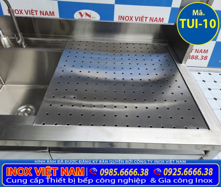 Tủ Inox Có Bồn Rửa Và Kệ Trên,- Tủ Inox Đựng Chén Đĩa Tại TPHCM
