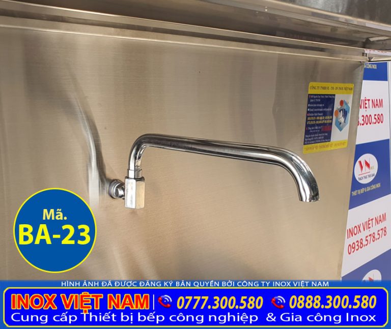 Bếp Á Đôi Kiềng Gang Có Gáy BA-23 | Inox Việt Nam