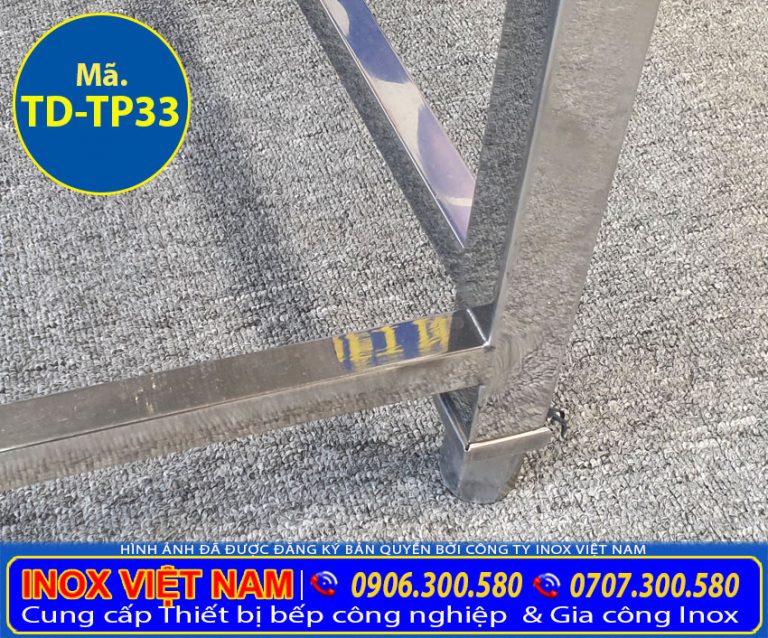 Thùng Đá Khung Chân Có Khay Topping TD-TP33 | Inox Việt Nam